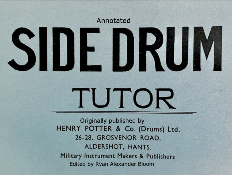 Side Drum Tutor | Ryan Alexander Bloom